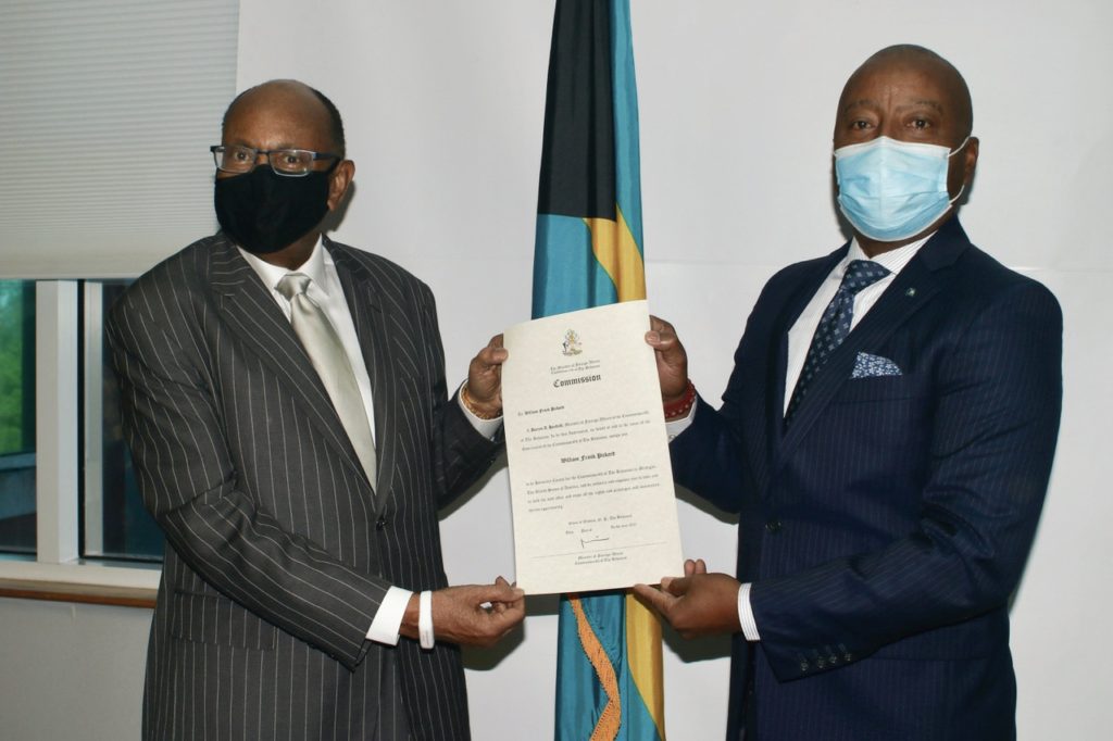 WILLIAM PICKARD RECEIVES HIS LETTER OF COMMISSION AS BAHAMAS HONORARY ...