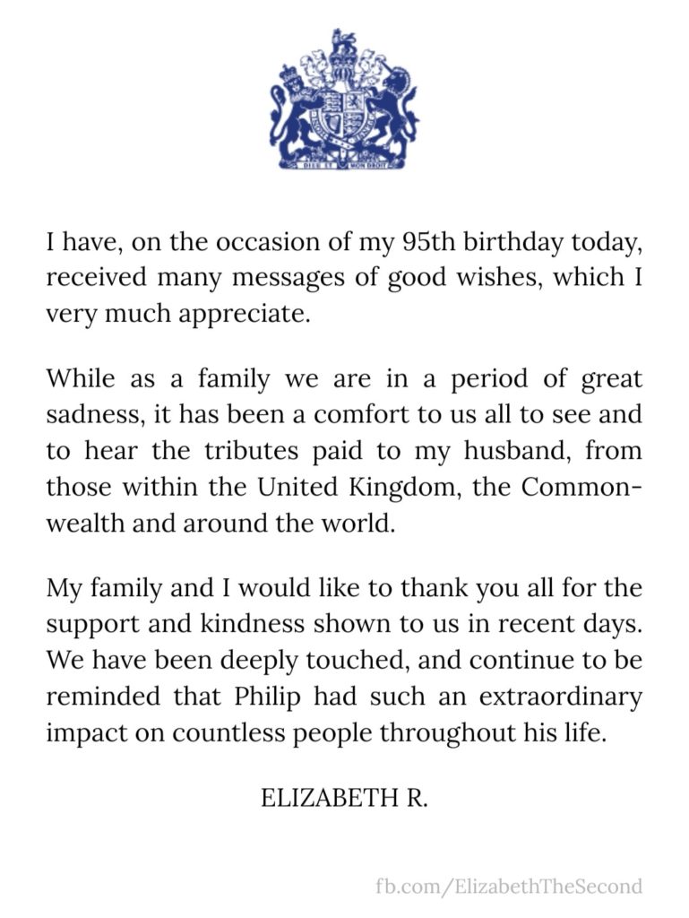 HER MAJESTY QUEEN ELIZABETH II BIRTHDAY MESSAGE – BAHAMAS CHRONICLE