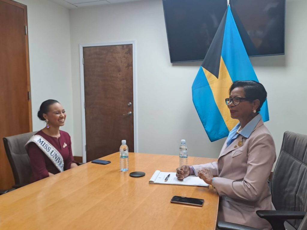 MISS UNIVERSE BAHAMAS 2023 PAYS COURTESY CALL ON FIRST LADY ANN MARIE ...
