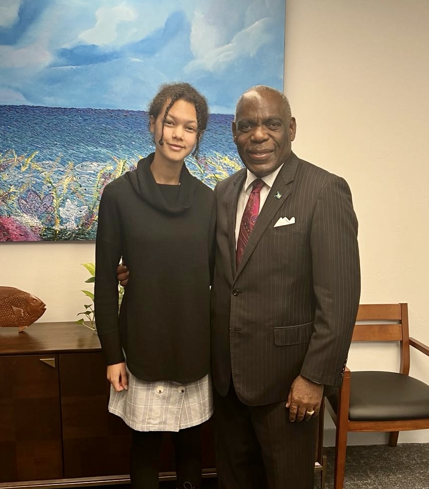 KACY SMITH PAYS COURTESY CALL ON AMBASSADOR JONES – BAHAMAS CHRONICLE